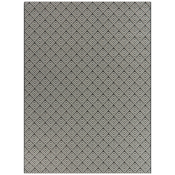 Union Rustic Tapis intérieur / extérieur noir / blanc Allieana - Wayfair Canada